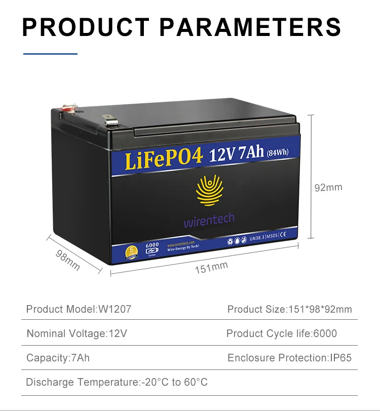 Customizable 12v 24v 48v Lifepo4 Battery Cells Portable 7ah Small Li ...