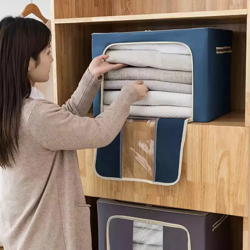 Wholesale 24L Steel Frame Storage Box - Foldable & Durable