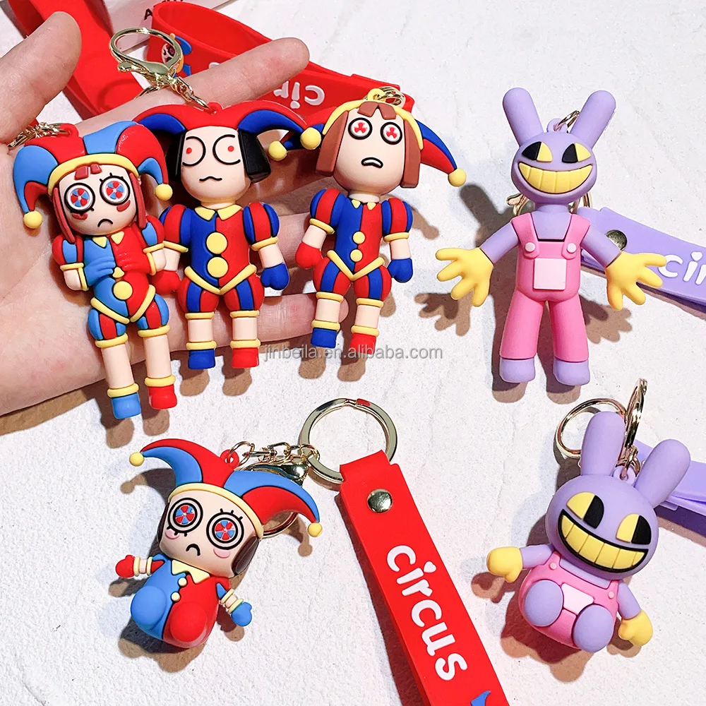 12 Designs the Amazing Digital Circus Rubber PeluchesToy Keychain ...