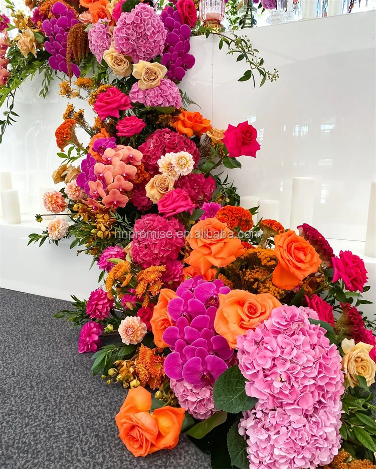 Promise Artificial Flowers Runner Wedding Flower Row Arrangement Flower ...