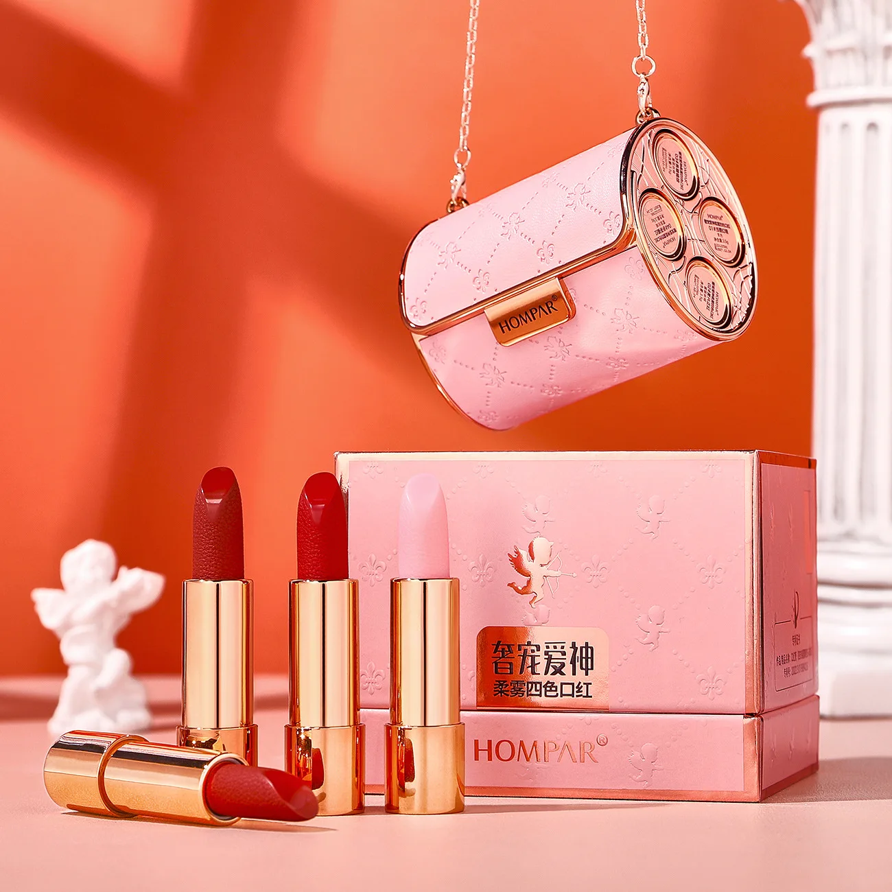 Link Bag Lipstick Kit 4 Colors / Set Luxury Velvet Matte Lipstick ...