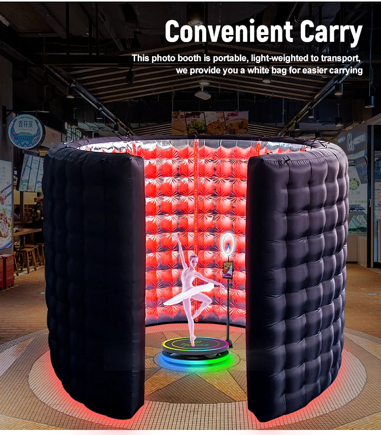 3m Diameter Round Inflatable Wall 360 Photo Booth Enclosure With Air Blower Photo Booth Backdrop ...