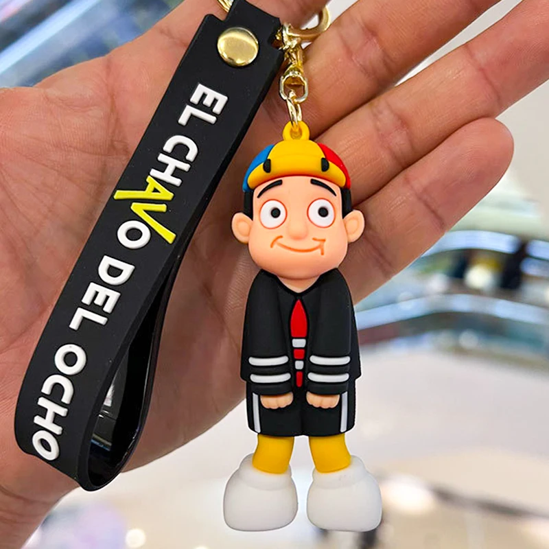 Funny El Chavo Del Ocho Llavero Anime Silicone Green Boy Doll Keychain ...
