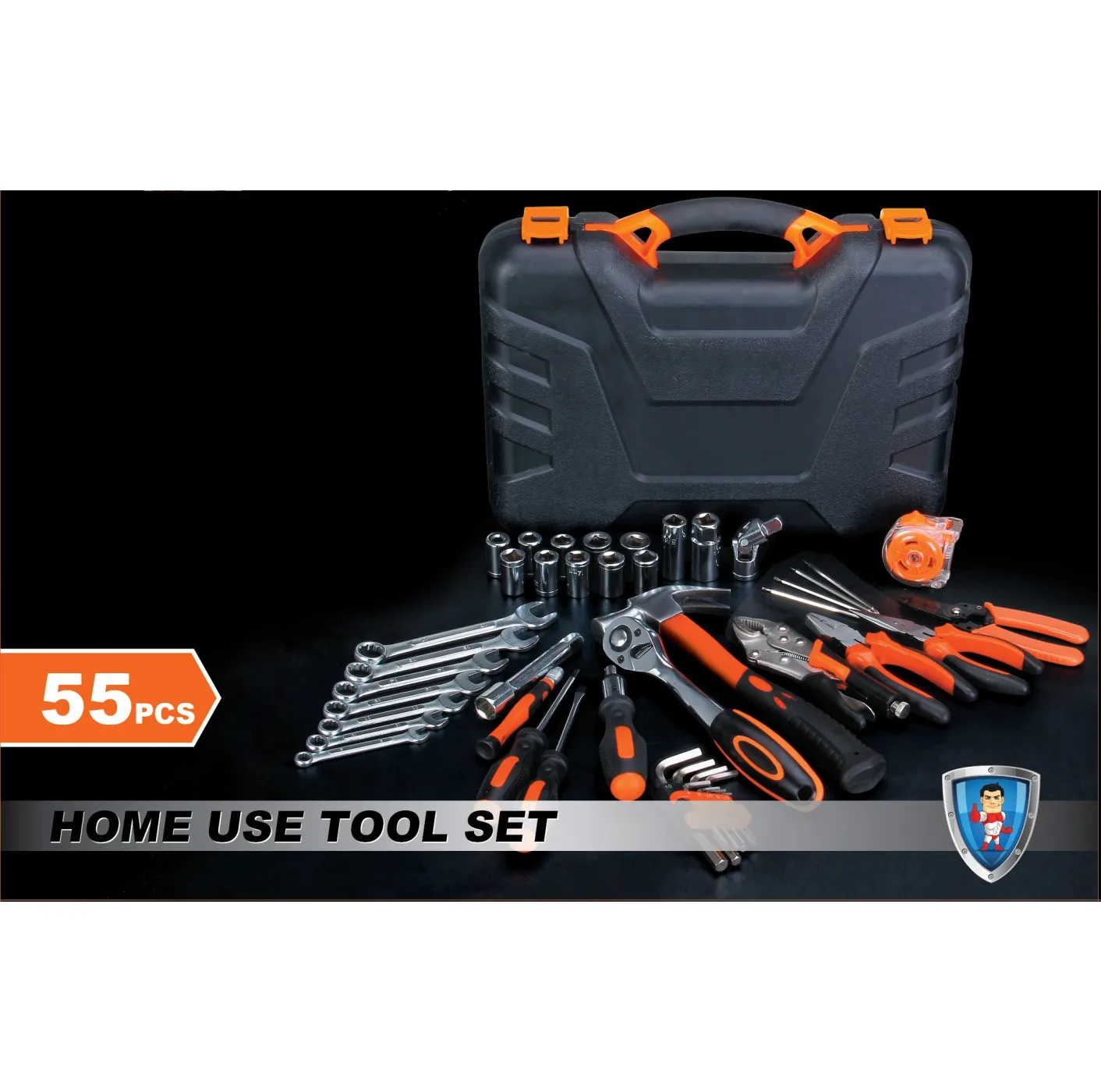 Hot Selling Universal Household Hand Tool Kit 55 Piece Household Auto ...