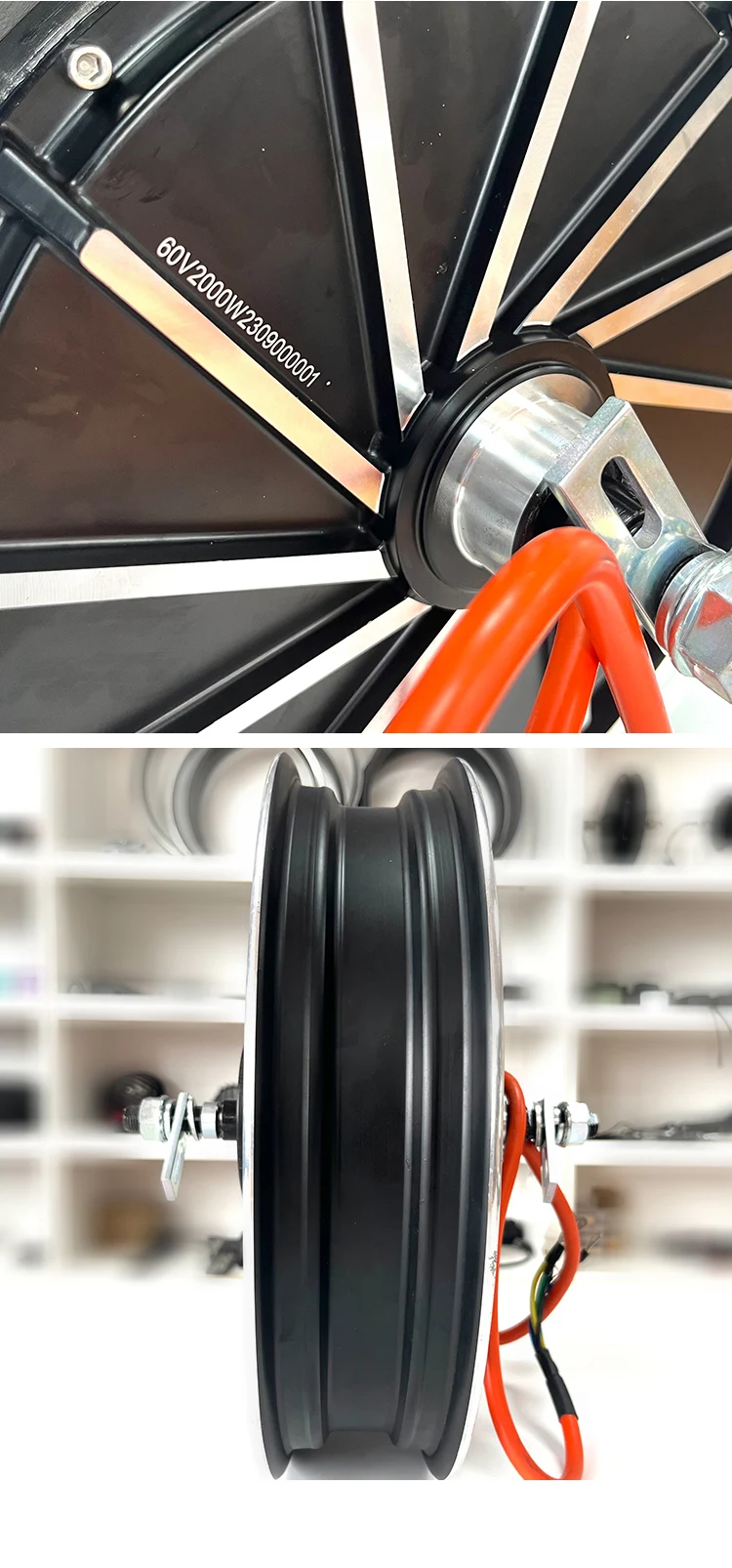 14 Inch 60v 2000w Electric Motorcycle Kit 2000w Electric Motor ...