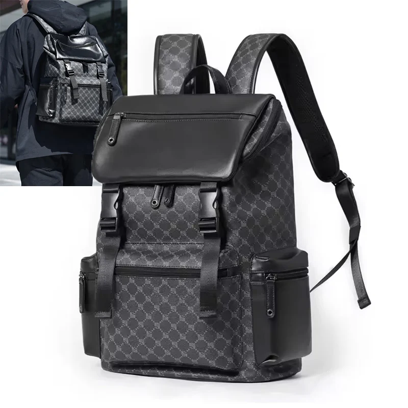 2024 Fashion Brand Backpack Leather Laptop Bag Waterproof Designer ...