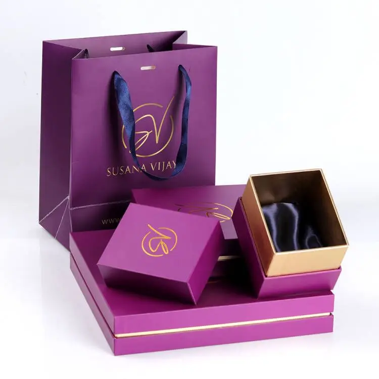 Customized Logo Design Cardboard Paper Lid And Base Box For Piercing ...