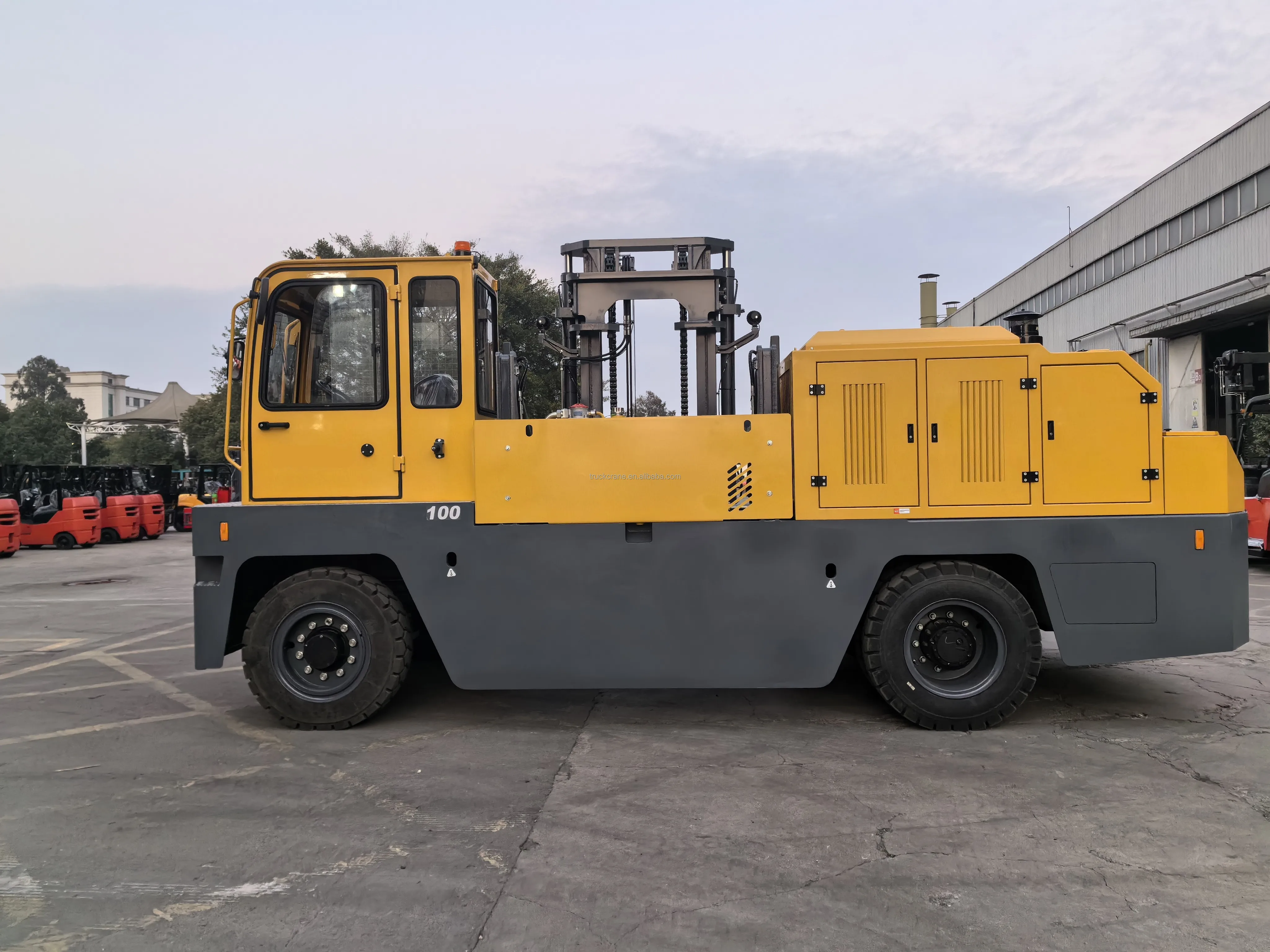 10ton Diesel Forklift Side Loading Forklift Truck Fds100 Side Loader ...