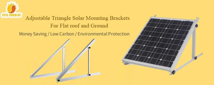 Universal High Quality Adjustable Flat Roof Triangular Solar Panel ...