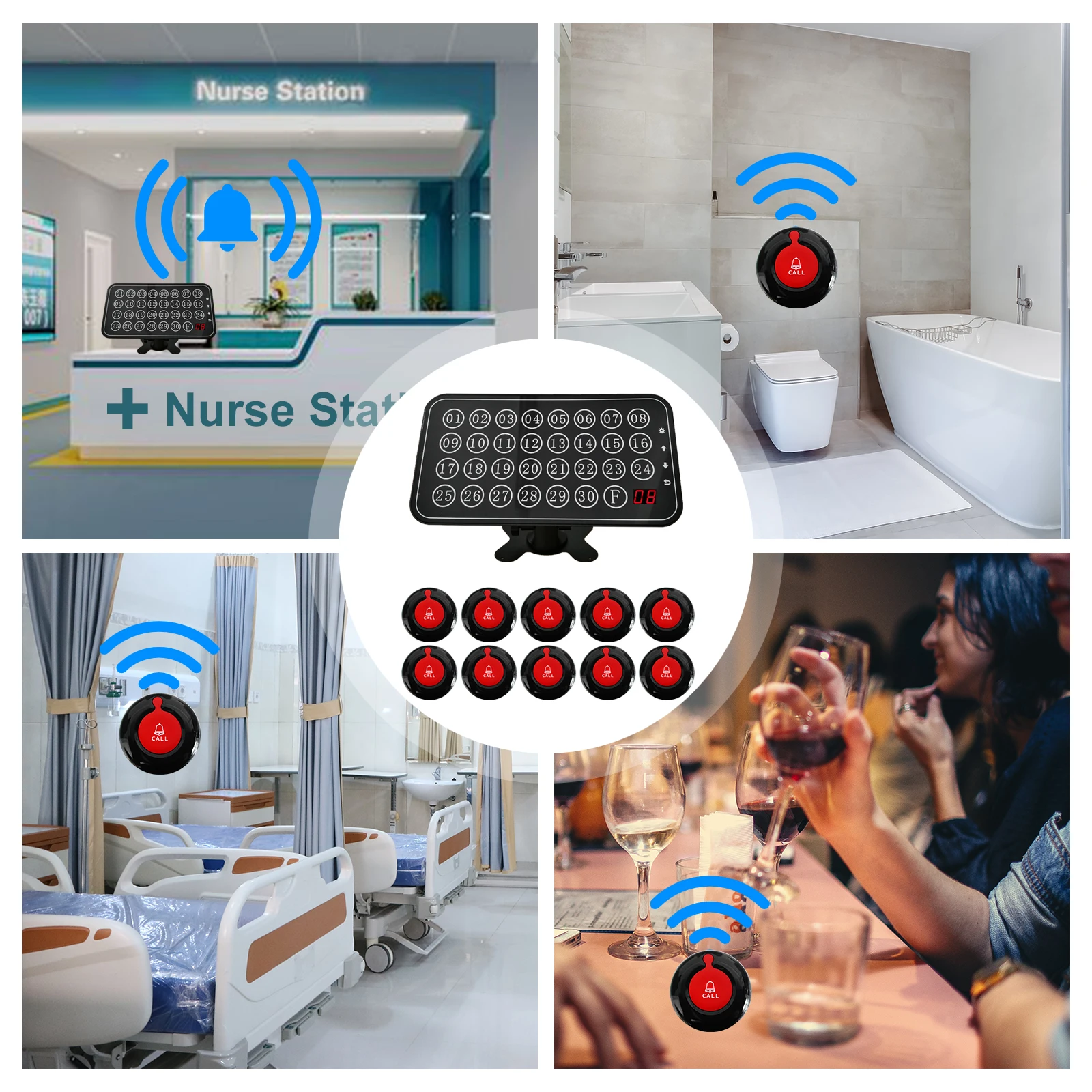 Hospital Nurse Call System Wireless Factory Caregiver Patients ...