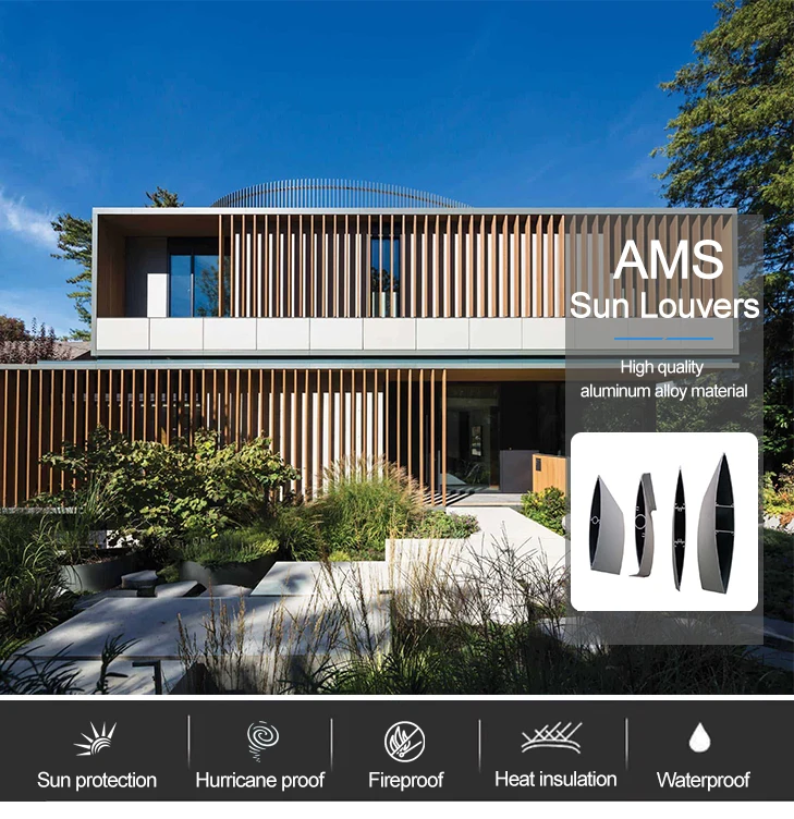 Vertically Perforated Sunscreen Extrusion Aluminium Louver Facade For ...