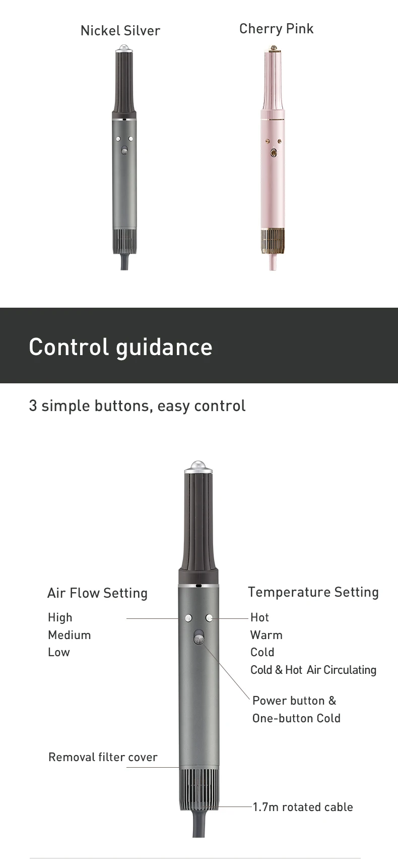 6 in 1 Styler Hair Dryer - Professional Hair Styling Tool