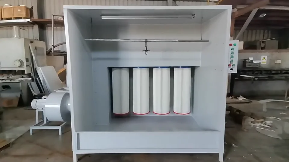 Manual Electrostatic Powder Coating Spray Paint Booth Powder Recovery ...