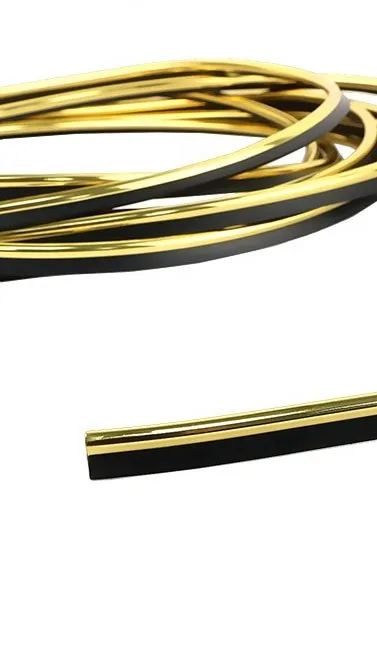 10mm Round Plastic Edge Trim Golden Pvc Sofa Chair Strips For Furniture ...