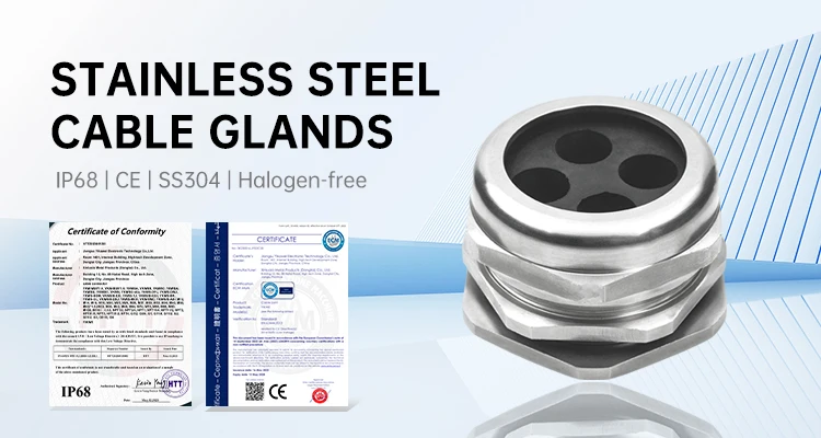 4 Core Hole Cable Gland Stainless Steel Porous Gland