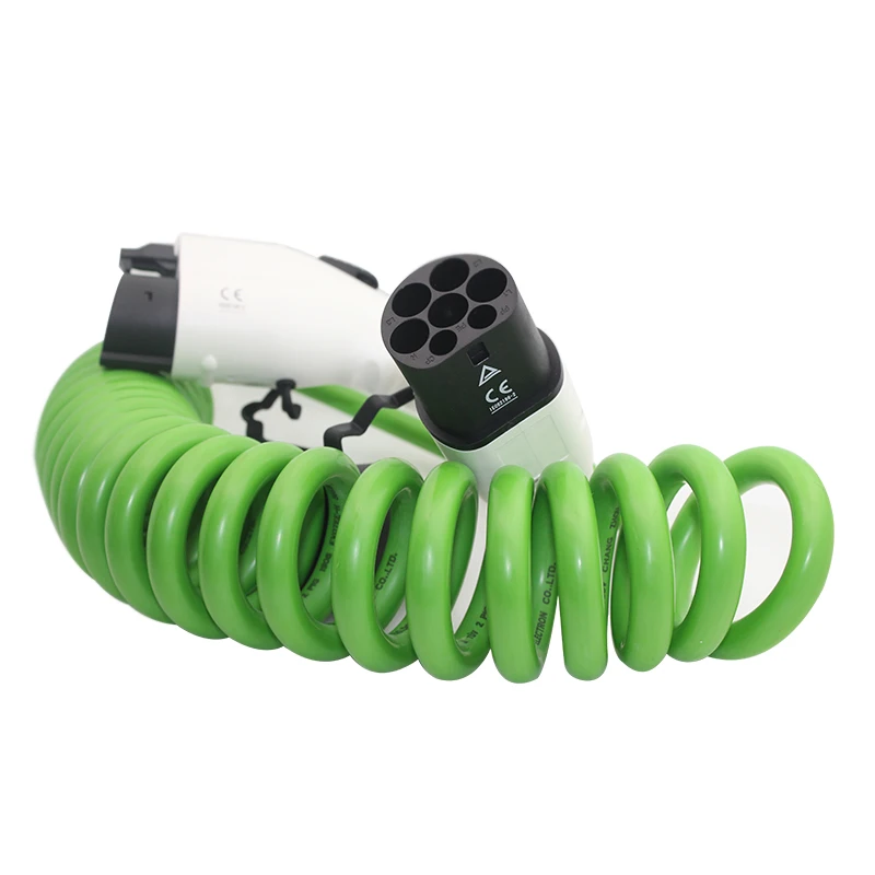 Electric Vehicles Charger Type 1 To Type 2 Spring Ev Charging Cable ...