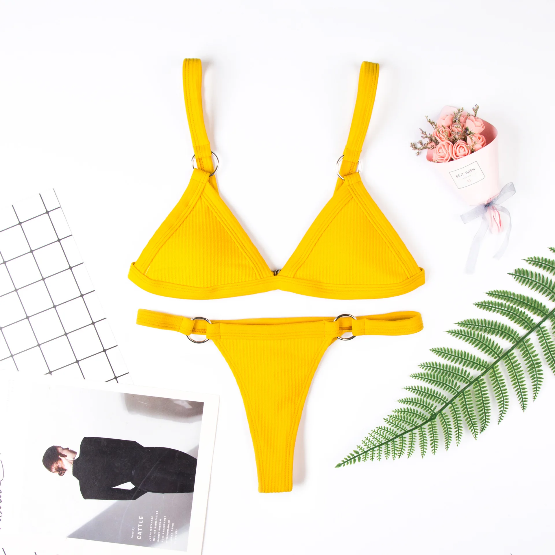 Sp051 Wholesale Women String Miini Thong Bikini With Rings Swimwear ...