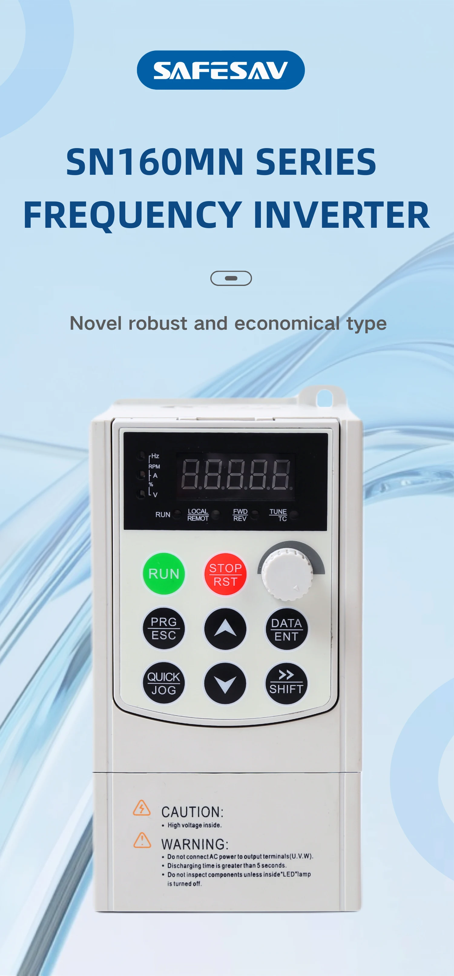 Safesav SN160MN 15HP High-Slip Braking Chopper VFD for Rapid ...