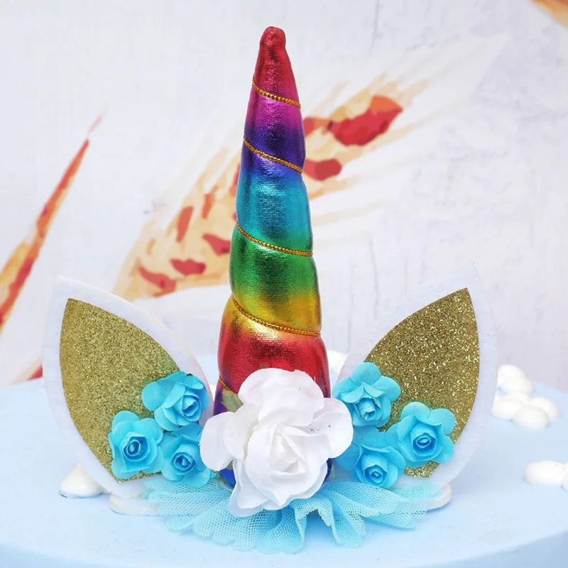 Hot Sales Cartoon Cake Topper for Birthday Party 3d unicorn Cake Topper ...