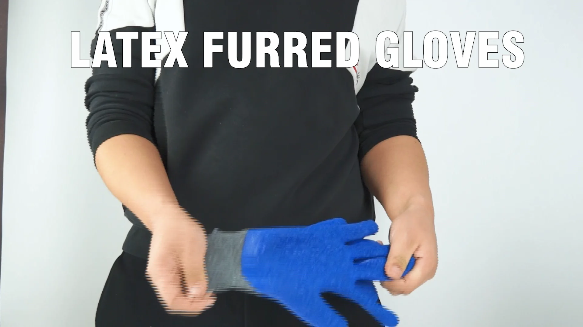 Factory Industrial Safety Anti Slip Cotton Polyester Blend Blue Rubber ...