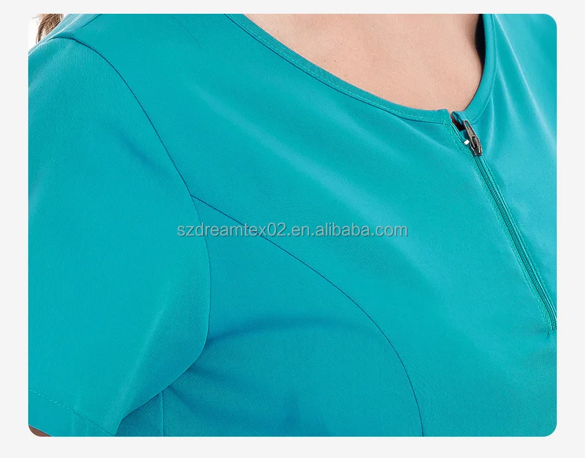 Quick Dry Polyester Rayon Spandex Stretchy Custom logo Medical Lab ...