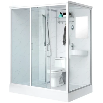 Rectangular Shower Cabin Corner Cabin Showers Room Chrome Alum Bath ...