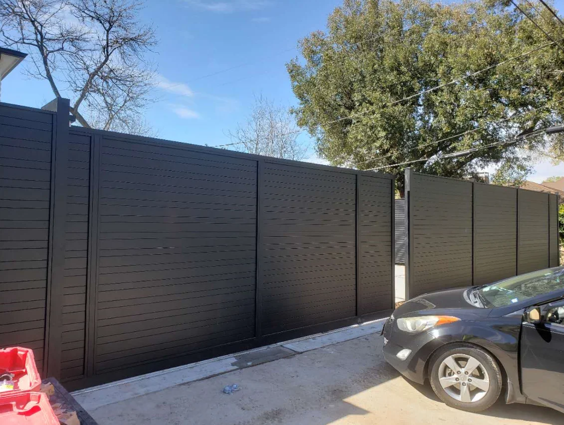 Decorative Powder Coated Privacy Slat Garden Fence Panels Aluminum ...