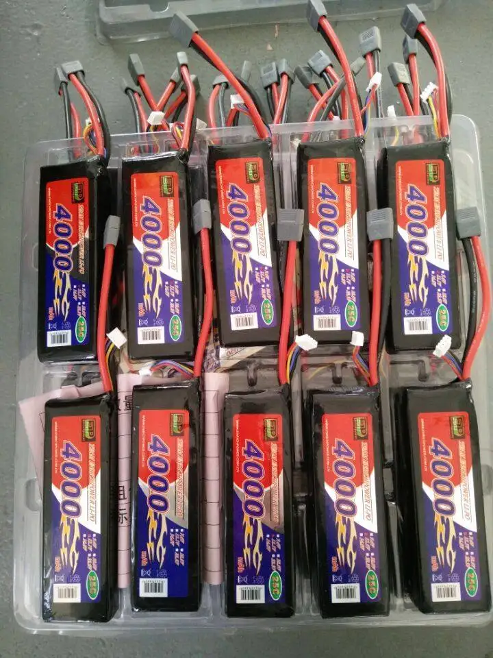 11.1v Rc Helicopter Battery Lipo Battery 3s 4000mah Rechargeable ...