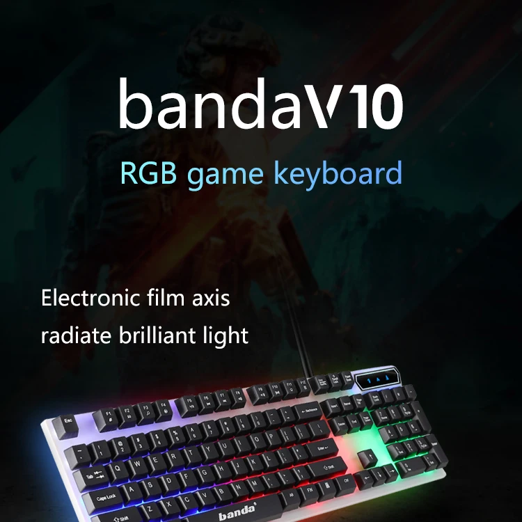 Banda V10 7 Colors Rgb Gaming Keyboard Suppliers, Manufacturers ...