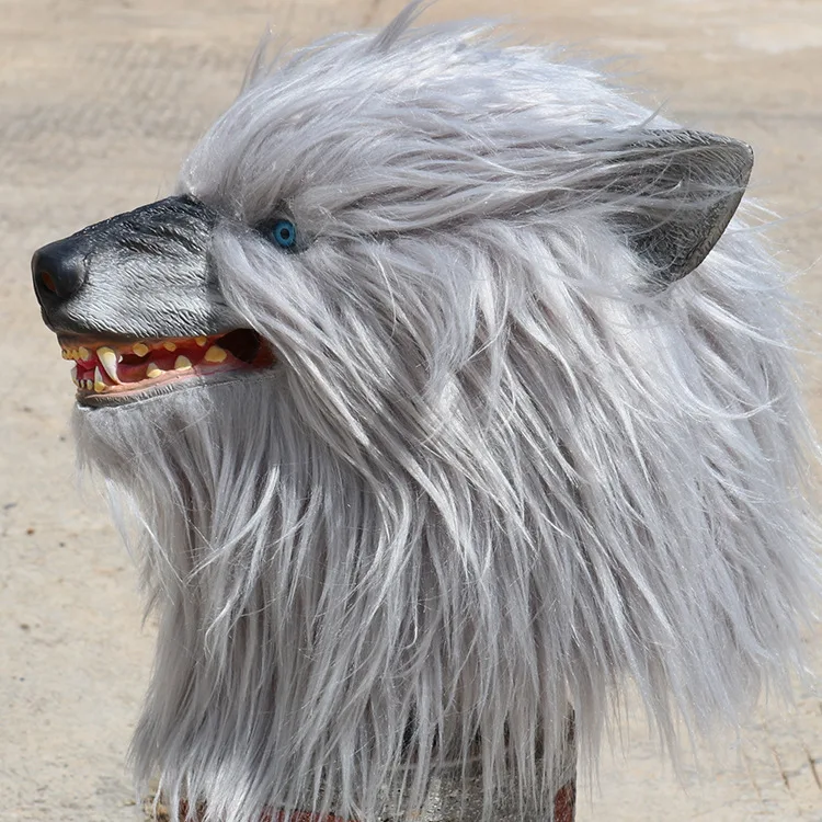 Wolf Moving Jaw Mask - Lifelike Furry Suit Headgear