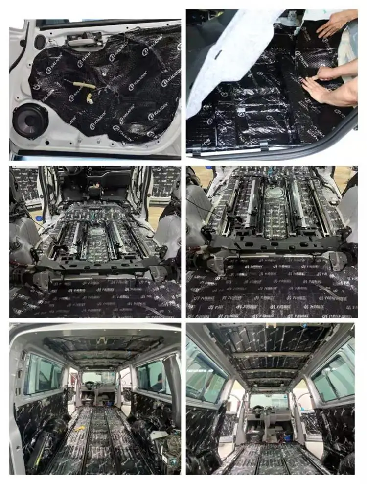 Black Butyl Rubber Car Soundproof Pad - Noise Dampening