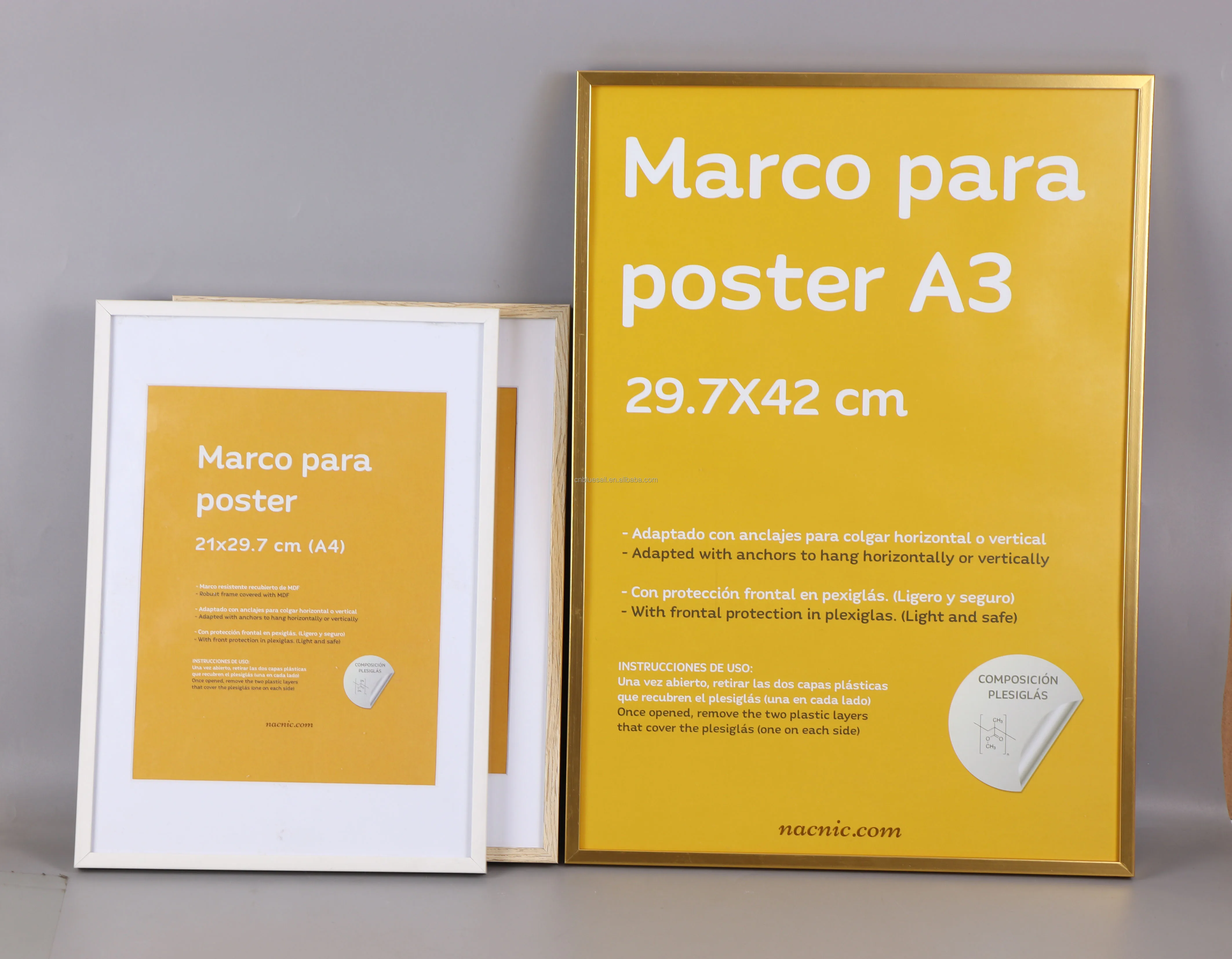 A3 Super Thin Gold Wpc Frame 29.7x42cm,Cheaper Than Pvc - Buy Thin ...