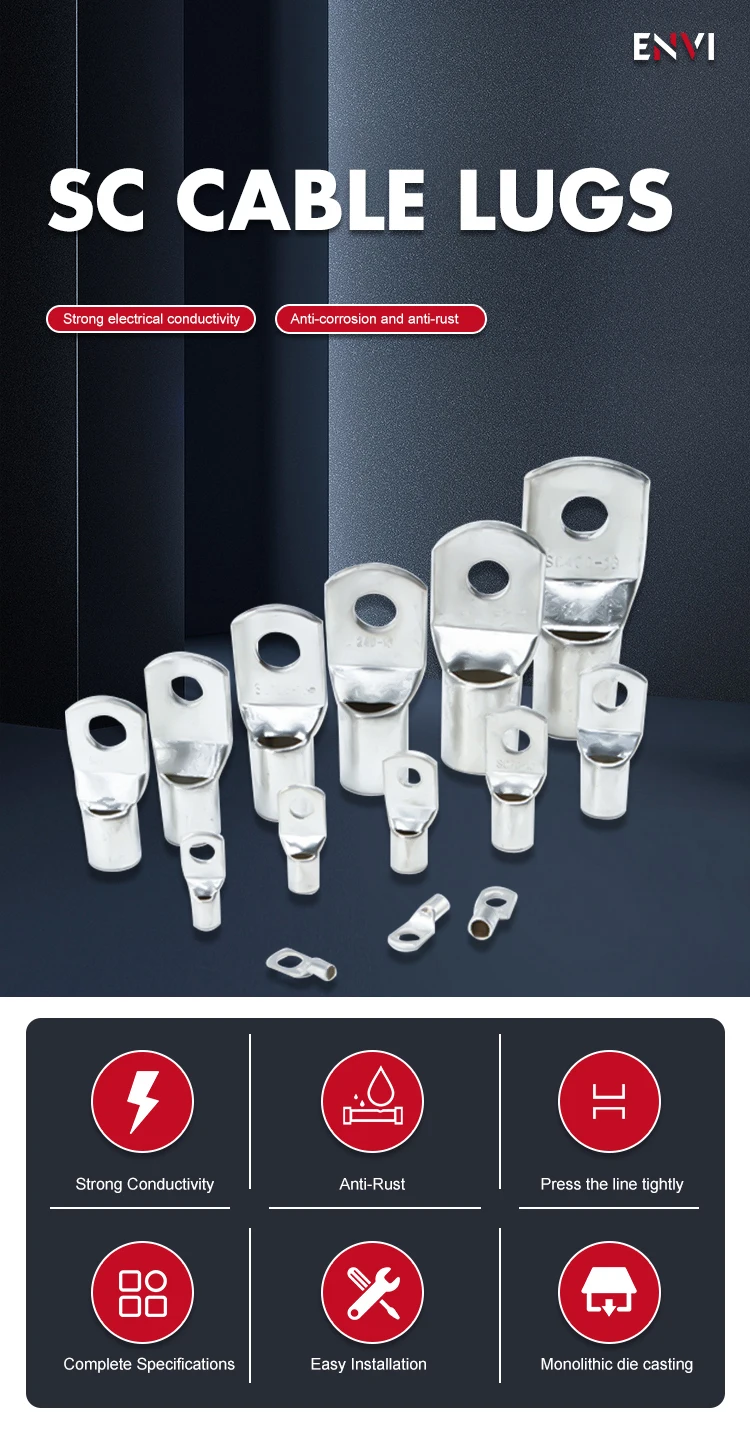 Sc 95 Compression Lugs Tin Plated Copper Ring Cable Termination Lug Sc ...