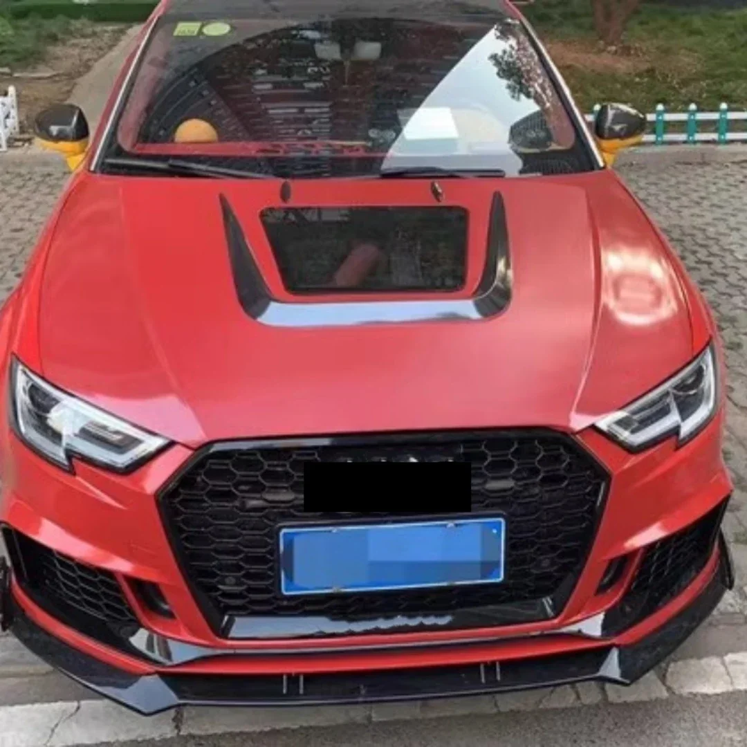 Body Kit Front Bumper Grill Grid Mask Rear Lip Assembly For Audi A3 S3 ...