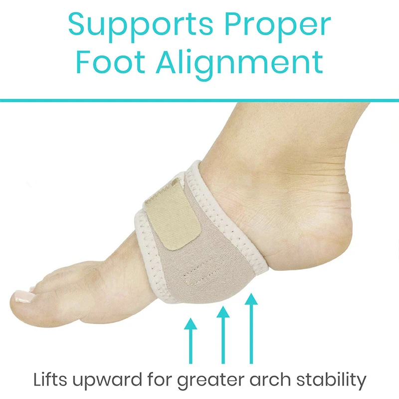 Arch Support Gel Fabric Arch Pad Orthotic Compression Support Wrap to ...