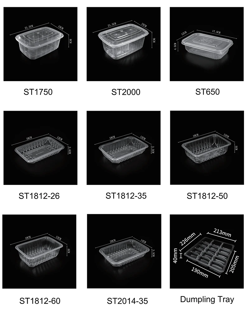 Disposable Takeout Airtight Food Storage Containers With Lids Plastic ...