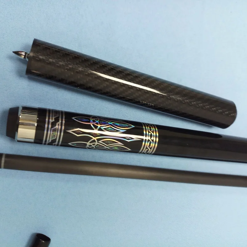 Jassinry 58-Inch Full Carbon Black Radial Pin Pool Cue with Extension ...