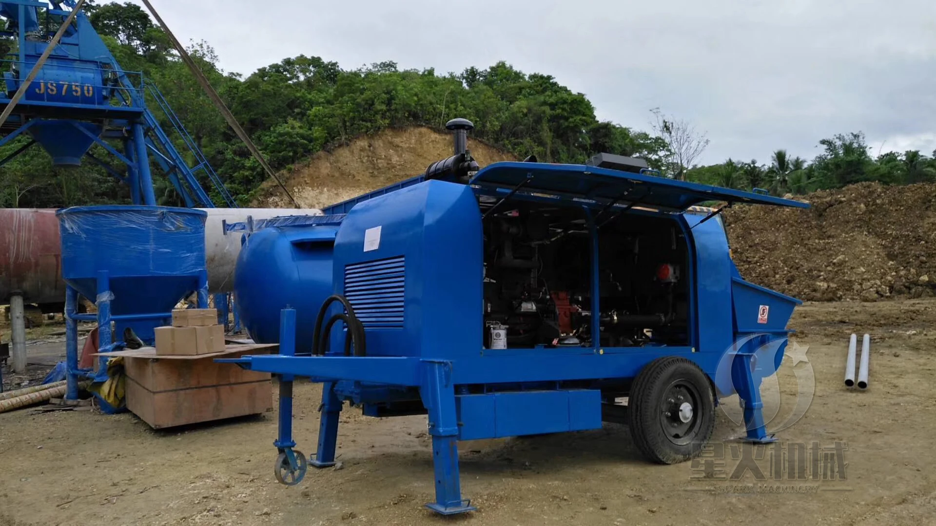 30 / 40 Big Aggregate Concrete Pump Concrete Delivery Pump For ...