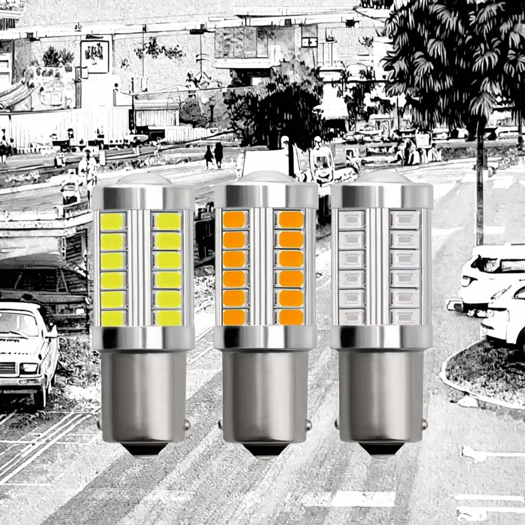 Ba15s 1156 LED Signal Light for Cars 12V 5730 33SMD Red White Yellow ...