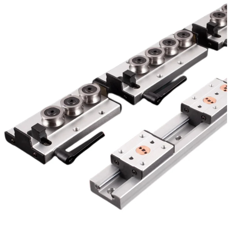Built-in Dual Axis Guide Rail Aluminum Linear Guideway Sgr25 And Wheels ...