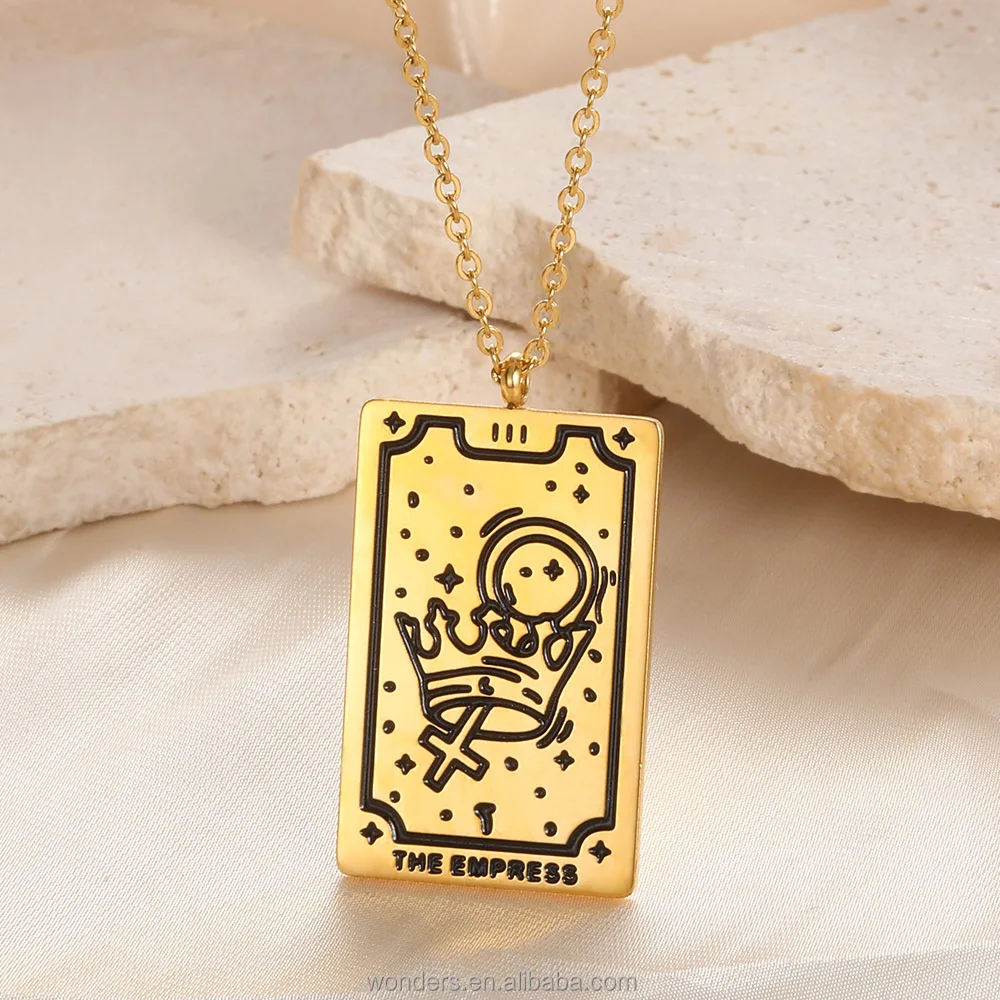 Astrology Tarot Cards Necklace Major Arcana Tarot Jewelry For Women ...