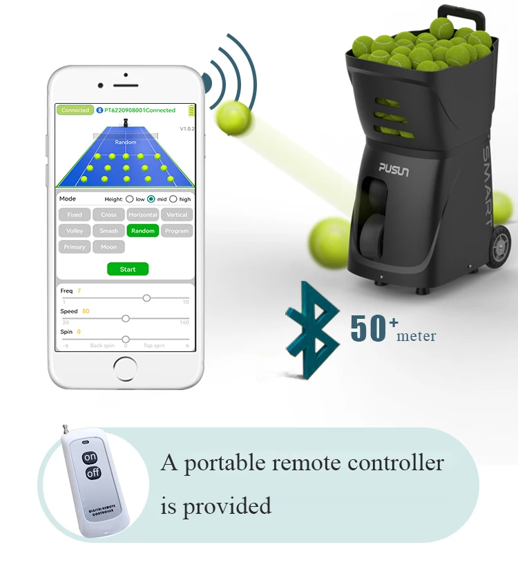 Tennis Robot Ball Machine for Practice with APP Remote Control Tennis ...
