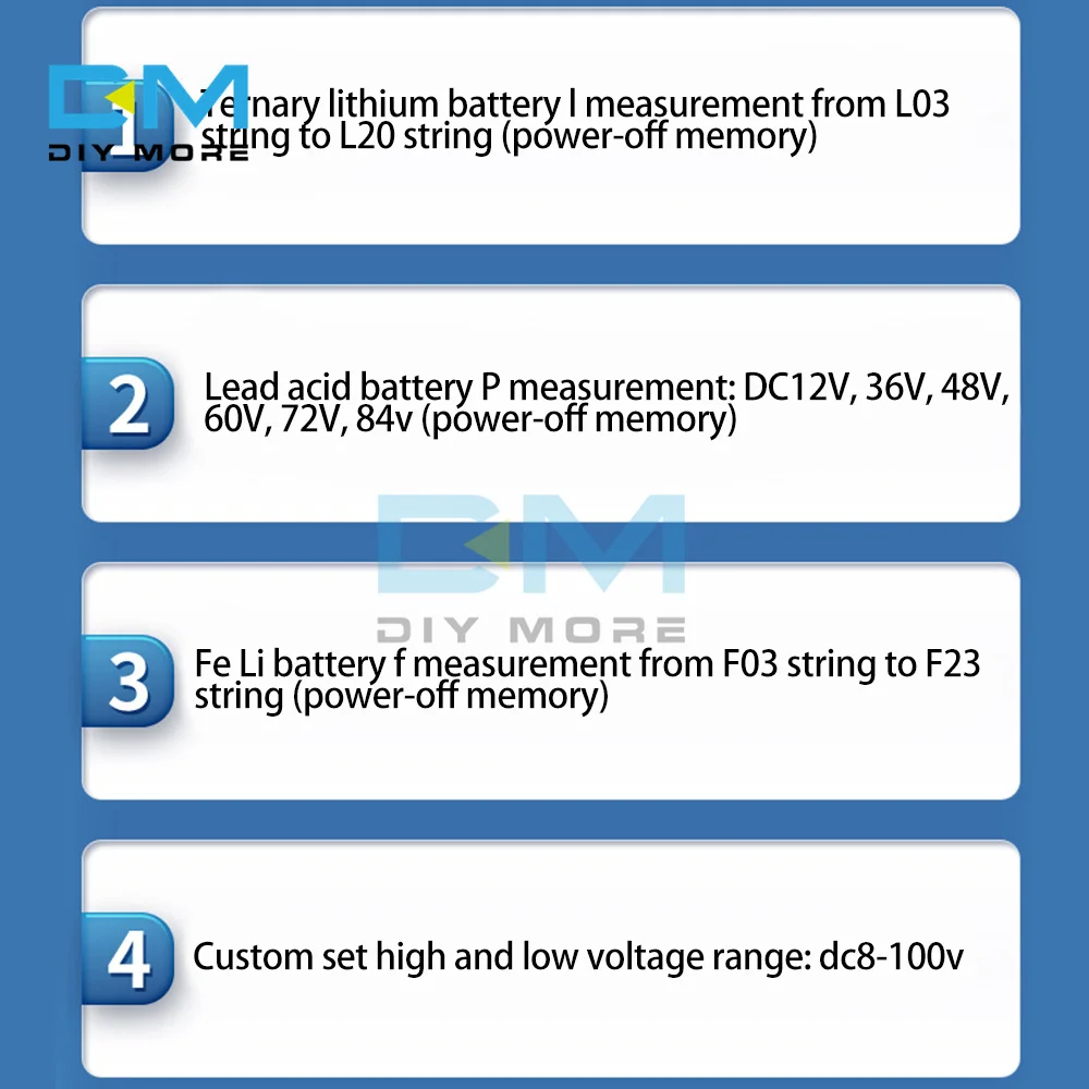 DC Battery Voltmeter - Capacity Indicator Power Meter