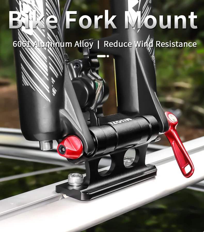 Muqzi Bicycle Car Roof Fixing Rack Quick Release Fork Mount Car Roof ...