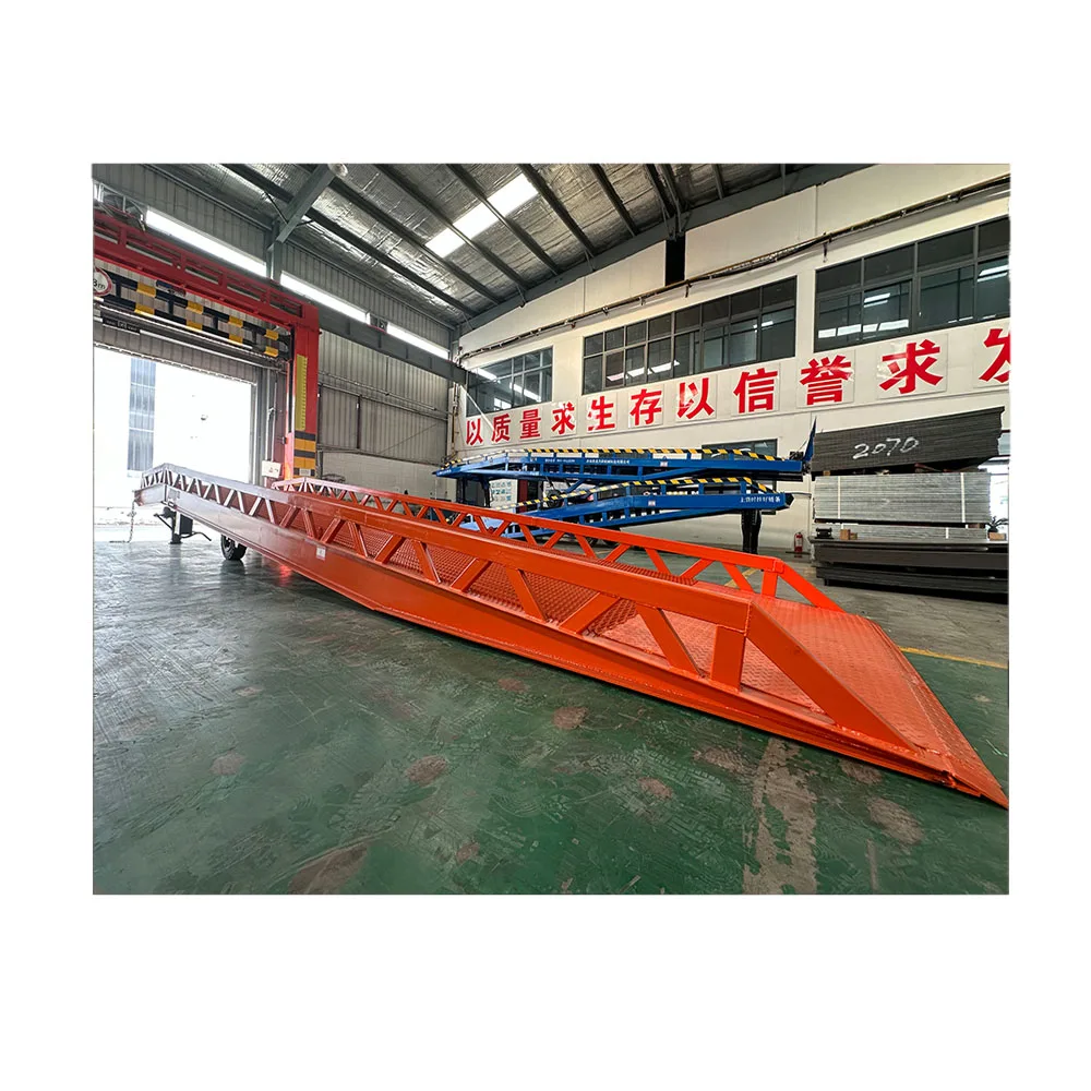 Forklift with lifting, movable container loading platform, container ...