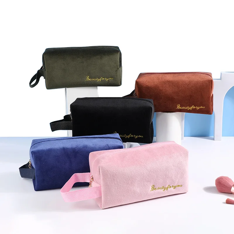 Sample Available Fashion Cosmetic Bag Custom Makeup Bag Velvet With ...