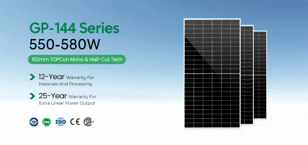 Topcn N Type Bifacial Double Glass Optional Pv Solar Panels 144pcs Half ...