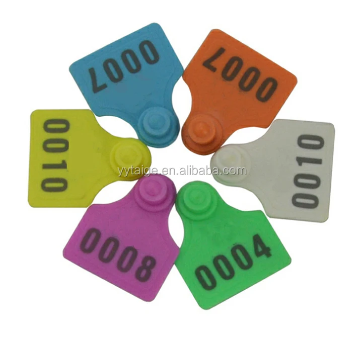 50*42mm Livestock Rfid Barcode Uhf Goat Eartag Animal Cattle Electronic ...