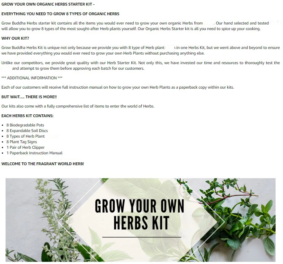 8 Variety Complete Indoor Herb Plant Grow Kit Home And Garden Hanging ...