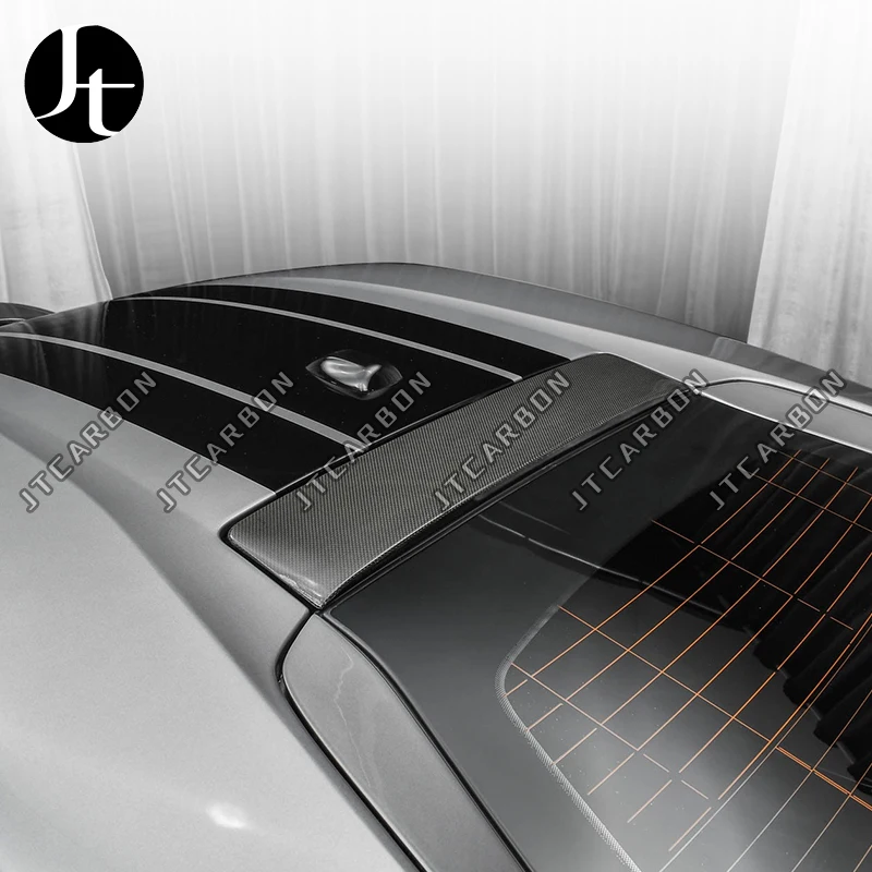 Auto Refit Parts Real Carbon Fiber Rear Window Roof Wing Spoiler For ...